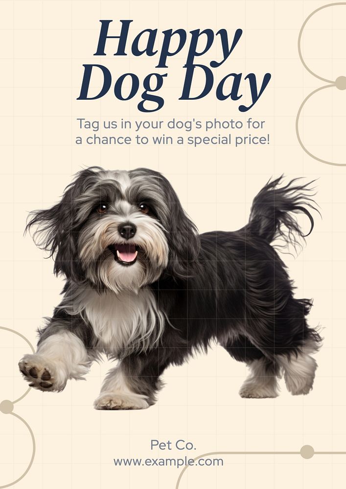 Happy dog day poster template | Premium Editable Template - rawpixel
