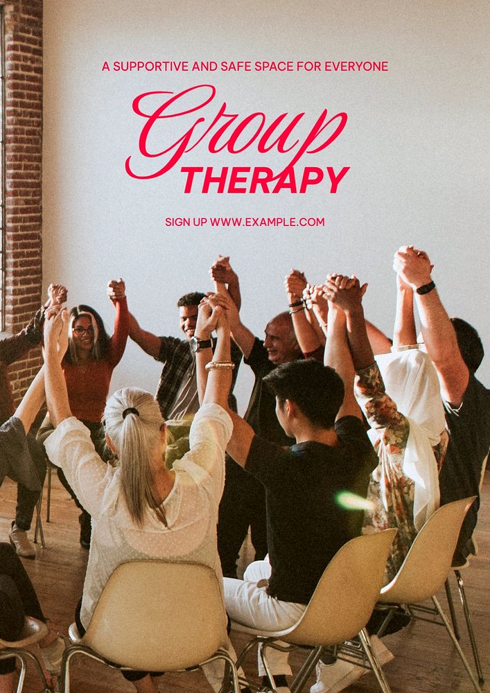 Group therapy poster template | Free Editable Template - rawpixel