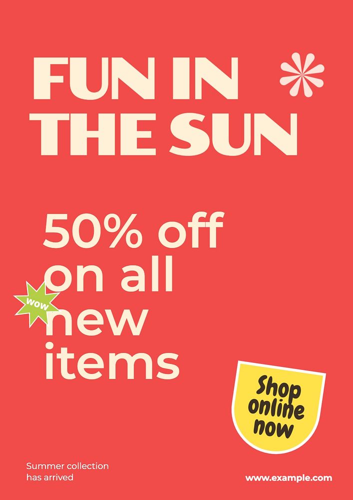 Summer collection poster template, editable | Premium Editable Template ...