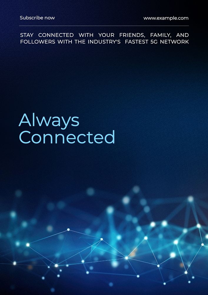 Always connected poster template, editable | Premium Editable Template ...