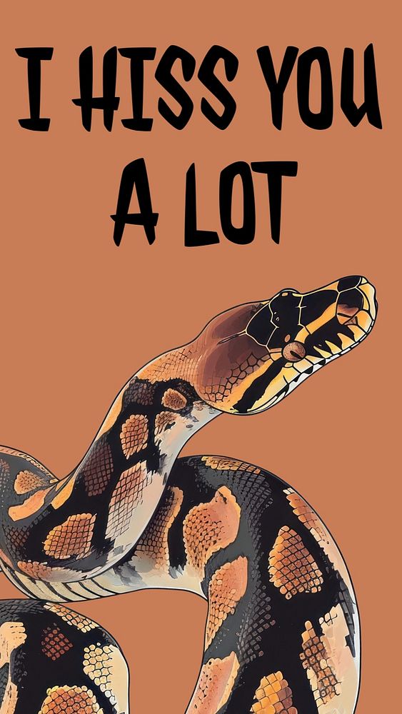 Snake pun quote Instagram story | Premium Editable Template - rawpixel