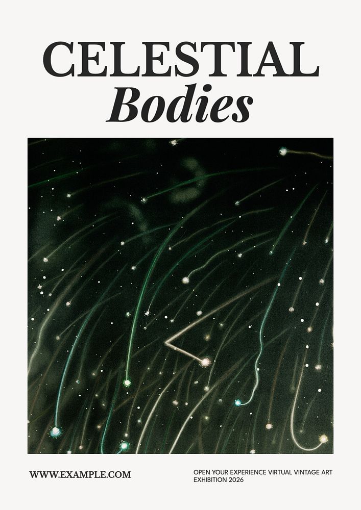 Celestial bodies poster template, editable | Premium Editable Template ...