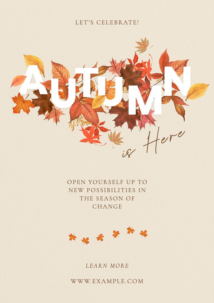 Welcome autumn poster template, editable | Premium Editable Template ...