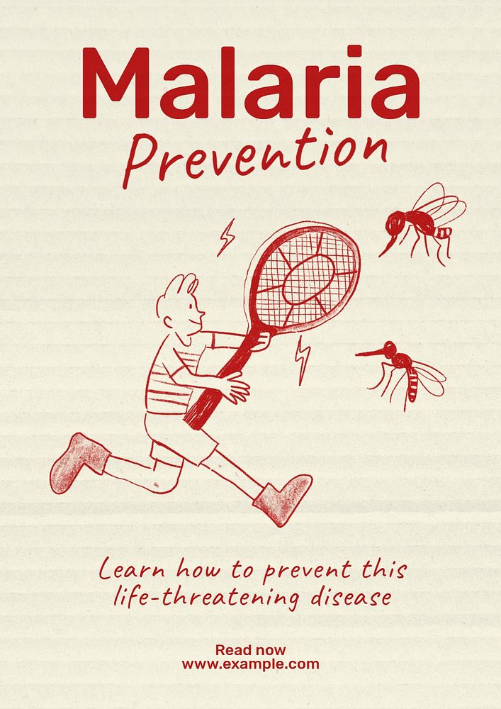 Malaria prevention poster template | Free Editable Template - rawpixel