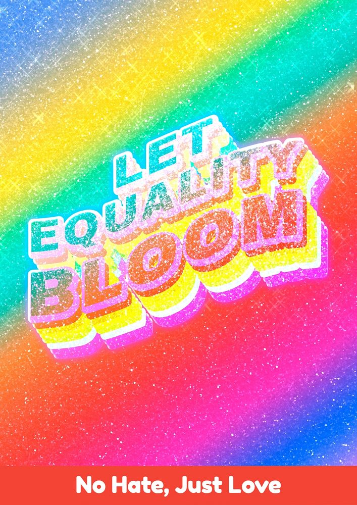 No hate just love poster | Premium Editable Template - rawpixel