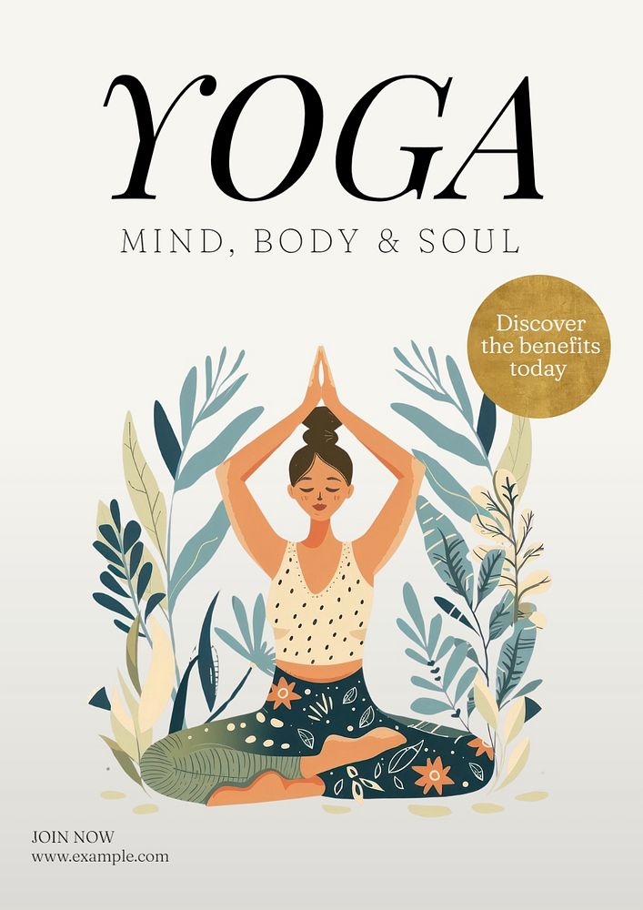 Yoga class poster template | Premium Editable Template - rawpixel