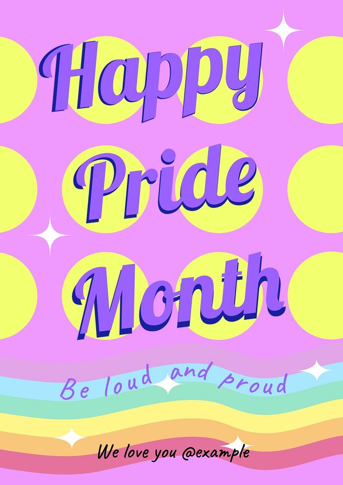 Happy pride month poster template | Premium Editable Template - rawpixel