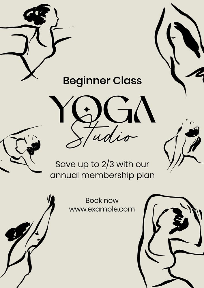 Yoga class advertisement poster template | Premium Editable Template ...