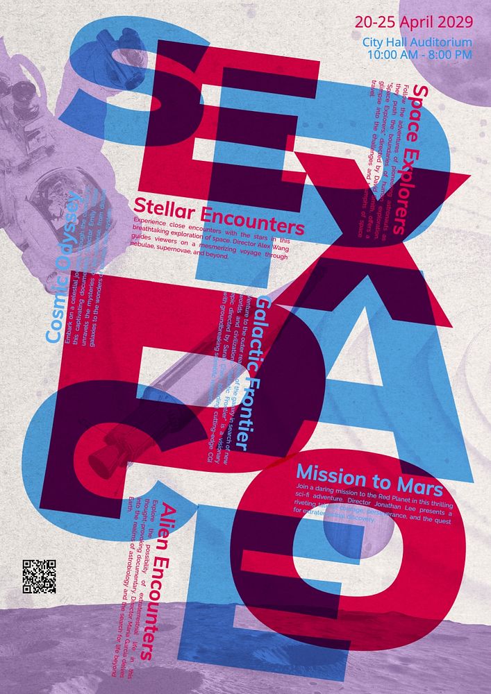Space expo poster template, editable | Free Editable Template - rawpixel