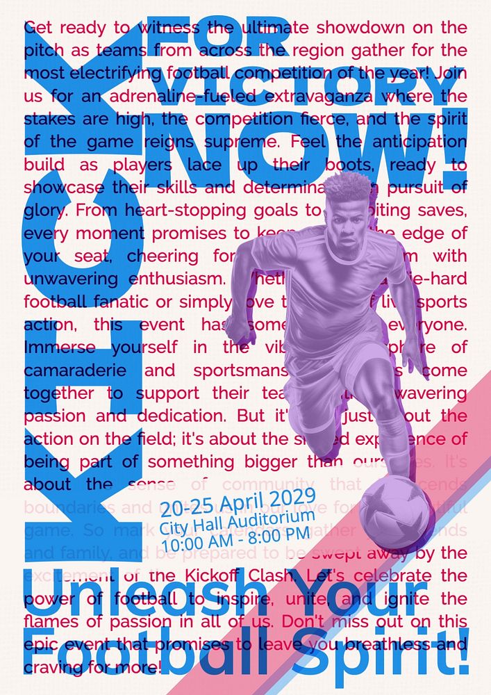 Football competition poster template, editable | Premium Editable ...