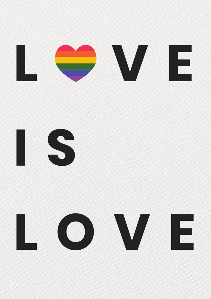 Love is love inclusive poster | Premium Editable Template - rawpixel