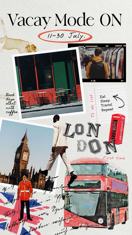 Vacation journal mood board mockup, | Premium Moodboard Maker - rawpixel