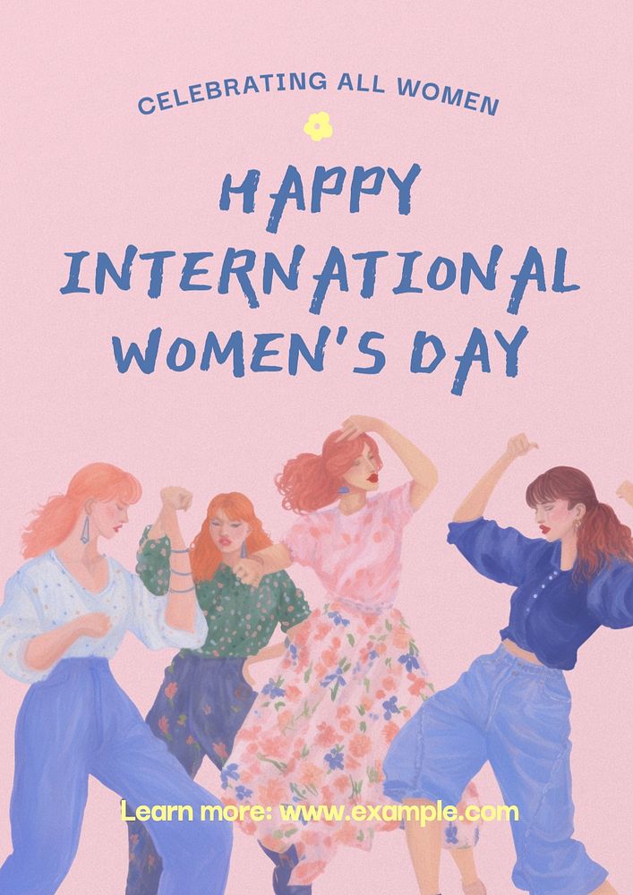 Celebrating all women poster template | Premium Editable Template ...