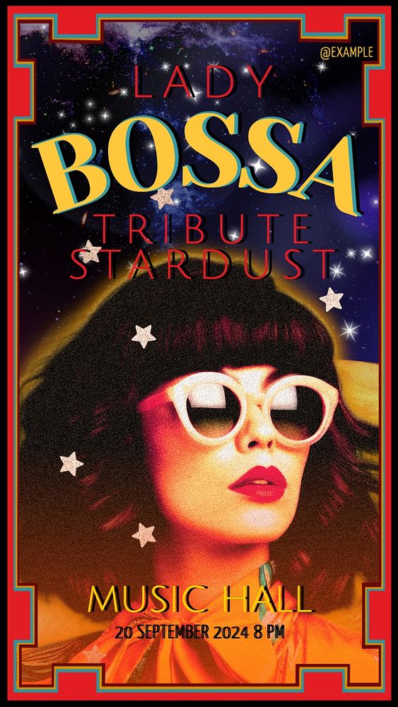 Celebrity tribute night, editable text | Premium Editable Template ...