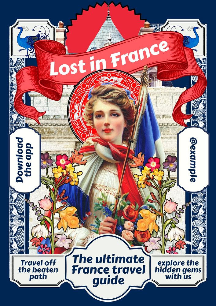 France travel guide poster template | Premium Editable Template - rawpixel