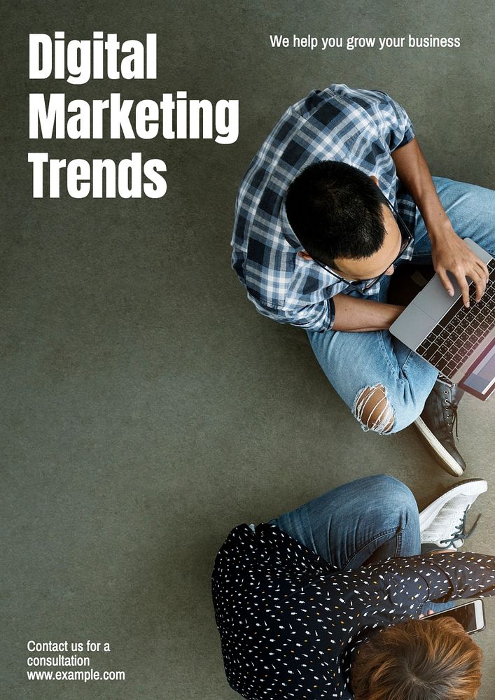 Digital marketing trends poster template | Premium Editable Template ...