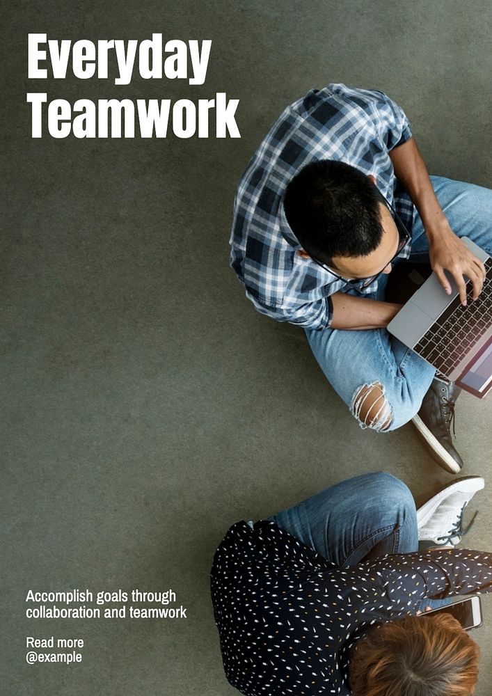 Teamwork poster template | Premium Editable Template - rawpixel
