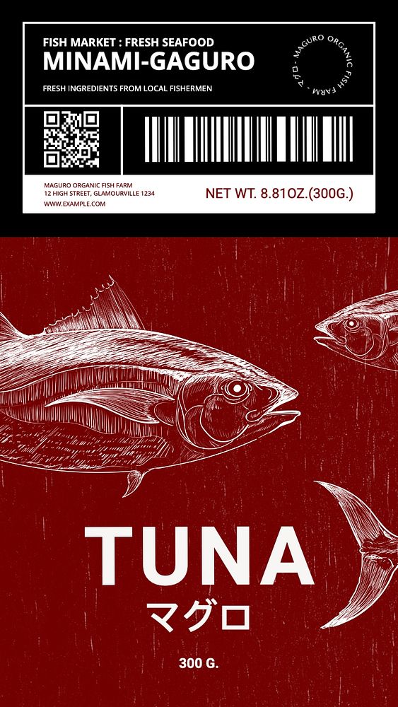 Tuna label template | Premium Editable Template - rawpixel