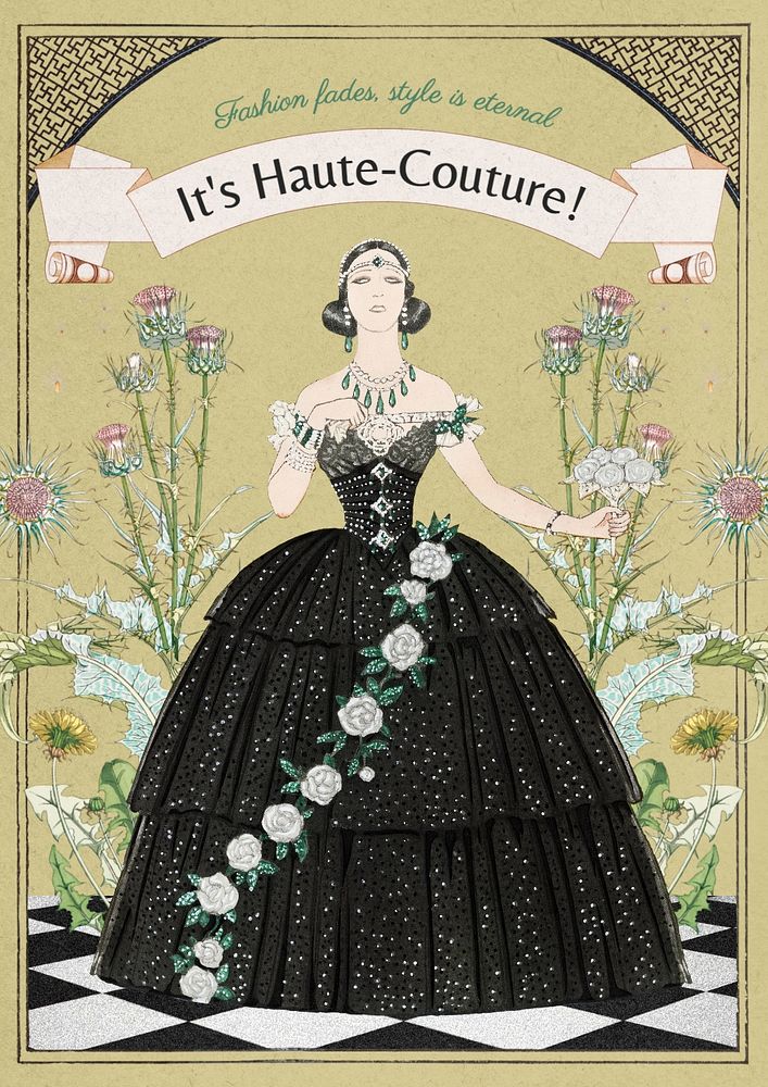 Haute-couture poster template | Premium Editable Template - rawpixel