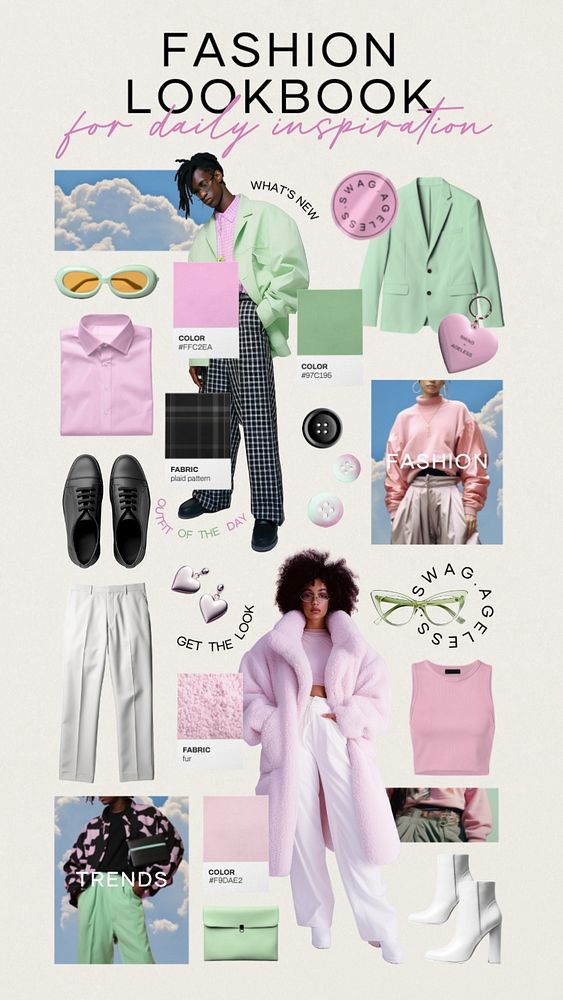 Fashion inspiration lookbook mood board | Premium Moodboard Maker ...
