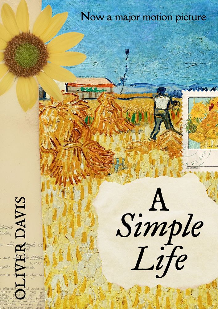 Simple life book cover template, | Premium Editable Template - rawpixel