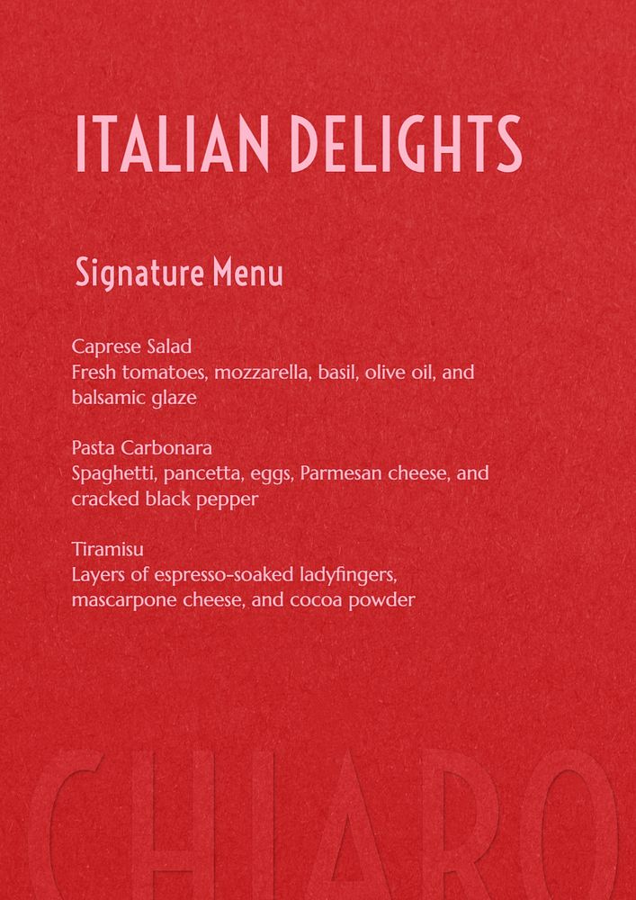 Signature menu template, editable design | Premium Editable Template ...