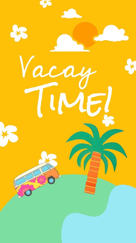 Vacay time Facebook story template | Free Editable Template - rawpixel