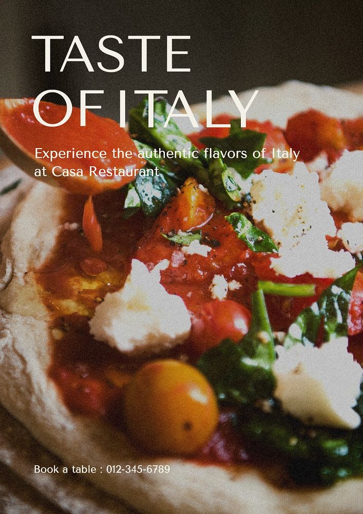 Authentic food taste poster template, | Premium Editable Template ...