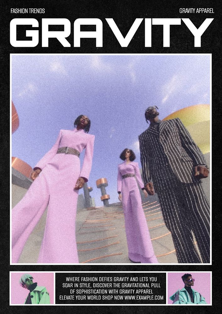 Gravity apparel poster template, editable | Premium Editable Template ...