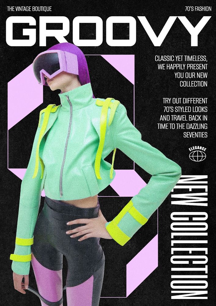 New vintage collection poster template, | Premium Editable Template ...