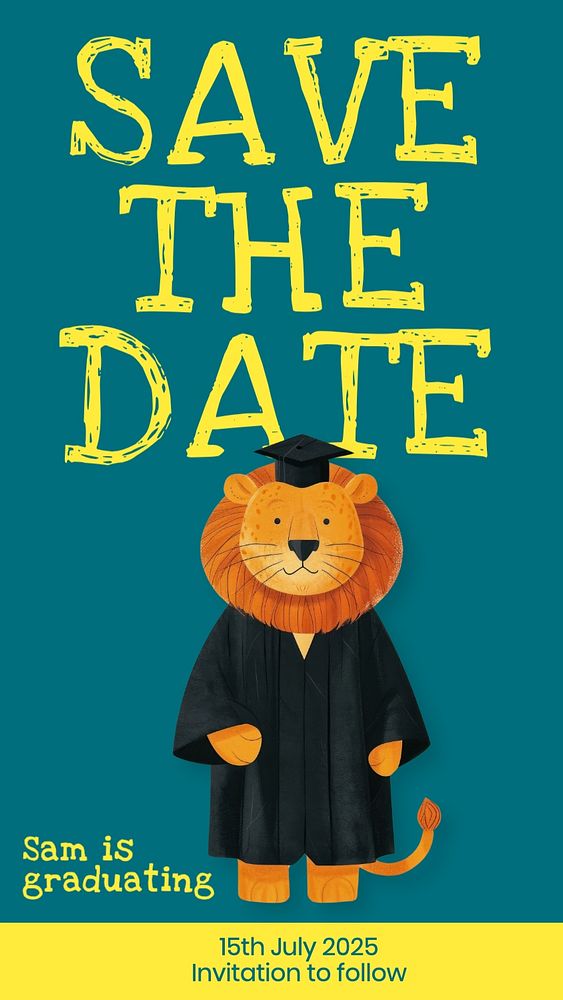Graduation ceremony reminder Instagram story | Premium Editable ...
