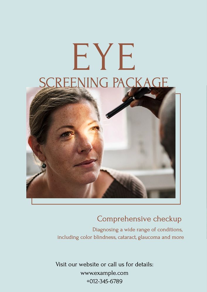 Eye screening poster template | Premium Editable Template - rawpixel