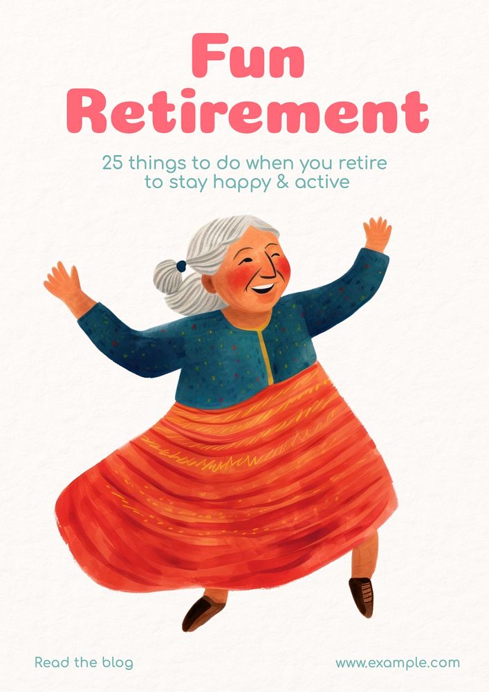 Fun retirement poster template | Premium Editable Template - rawpixel
