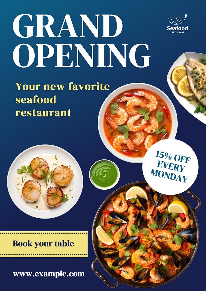 Grand opening poster template | Free Editable Template - rawpixel