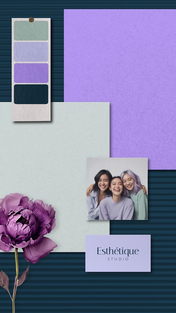 Aesthetic purple mood board, editable | Premium Moodboard Maker - rawpixel