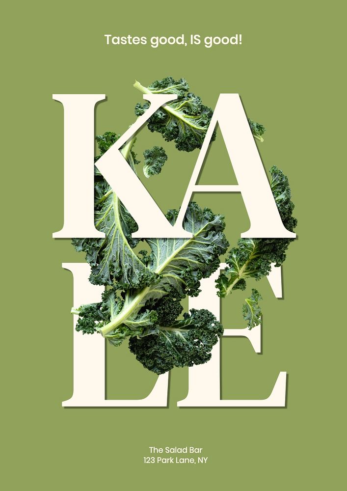 Kale poster template | Premium Editable Template - rawpixel