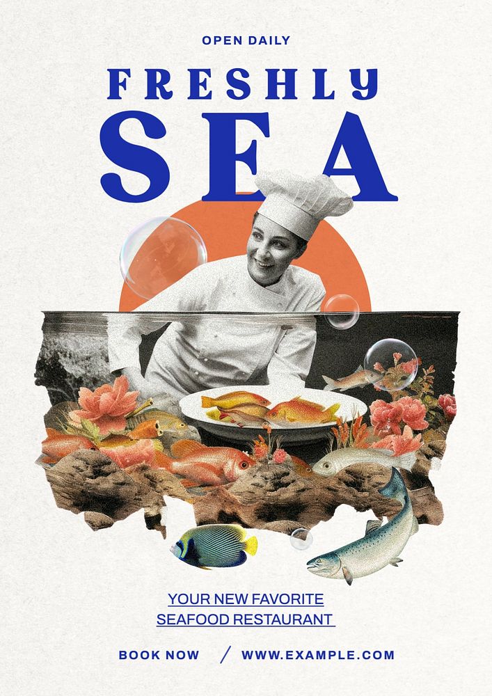 Seafood restaurant poster template | Premium Editable Template - rawpixel