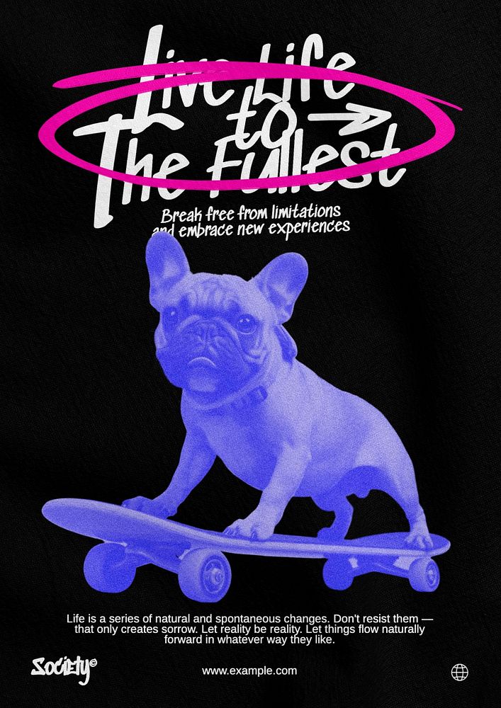 Live life poster template, editable | Premium Editable Template - rawpixel