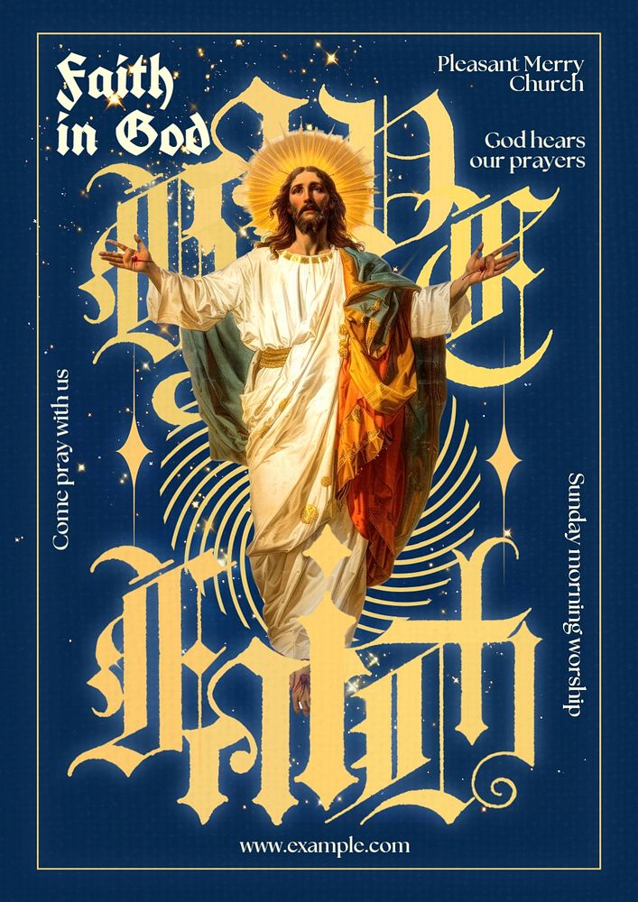 Sunday worship poster template | Premium Editable Template - rawpixel