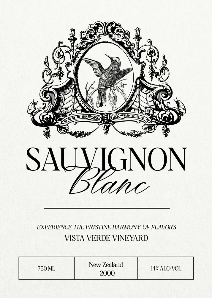 Sauvignon blanc label template | Premium Editable Template - rawpixel