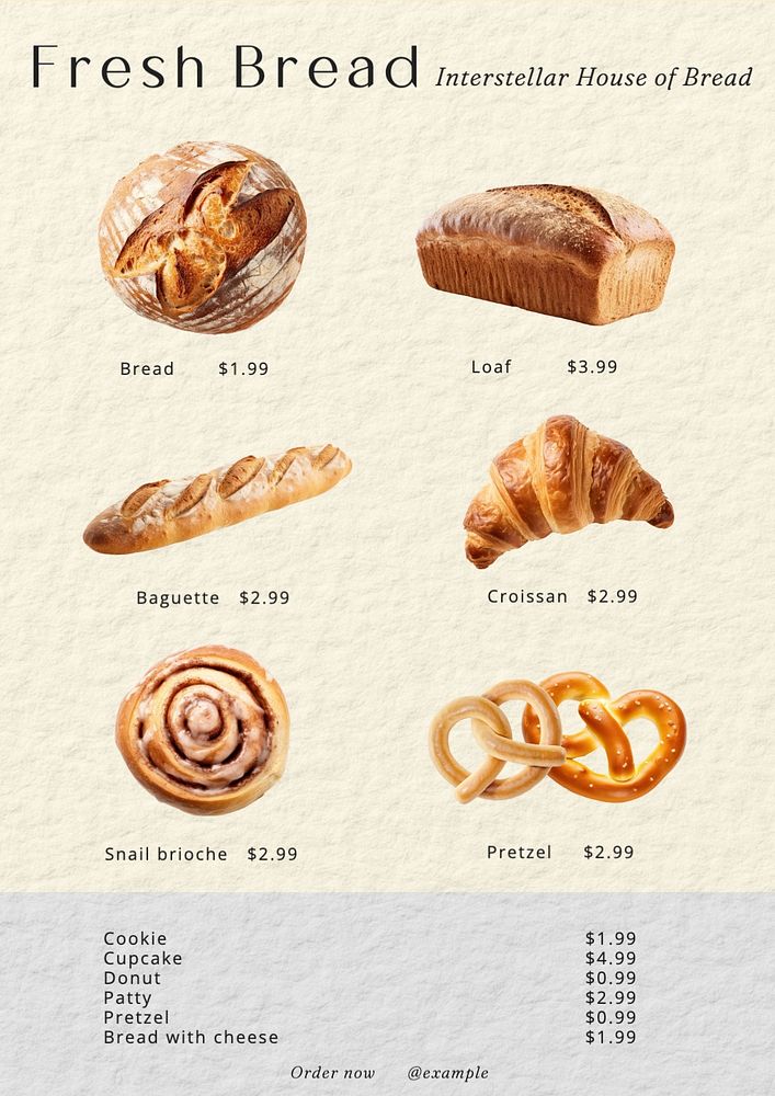 Fresh bread poster template | Premium Editable Template - rawpixel