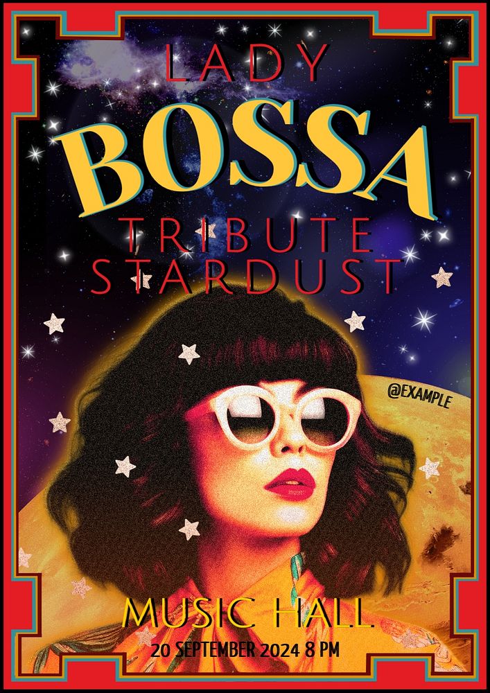 Celebrity tribute night poster template, | Premium Editable Template ...