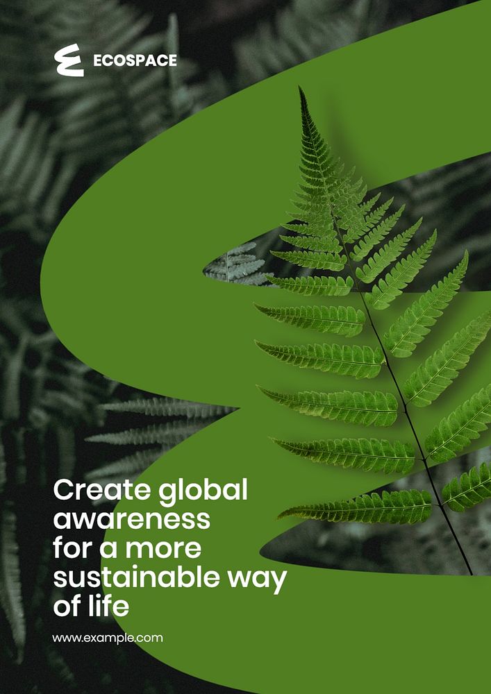 Sustainable living poster template | Premium Editable Template - rawpixel