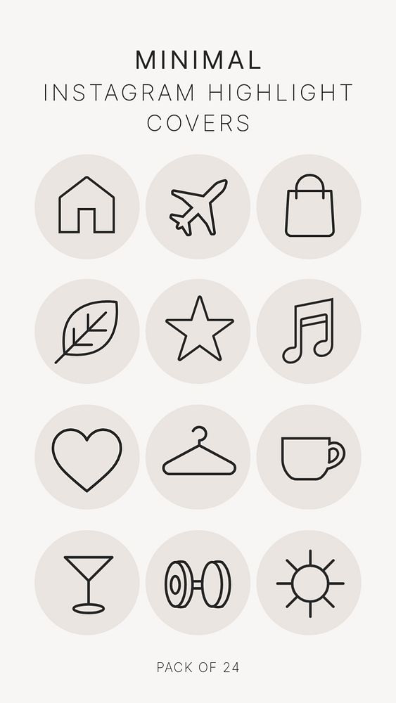 Minimal Instagram story highlight cover | Free Editable Template - rawpixel