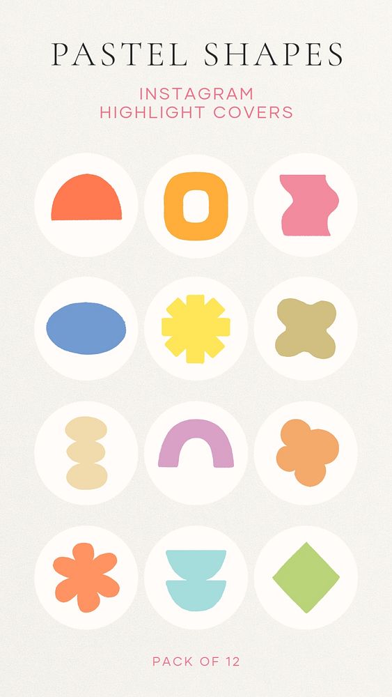 Pastel Instagram story highlight cover | Free Editable Template - rawpixel