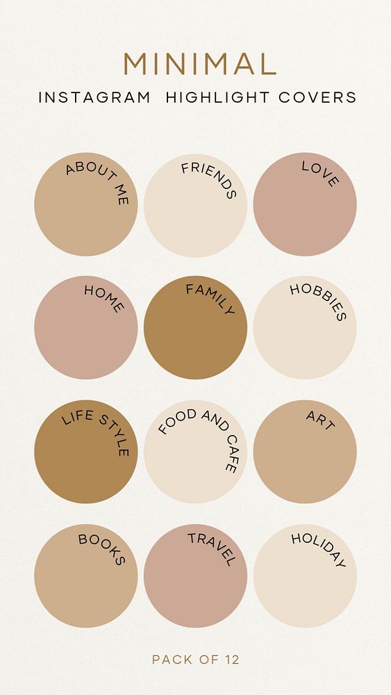 Minimal brown Instagram story highlight | Free Editable Template - rawpixel