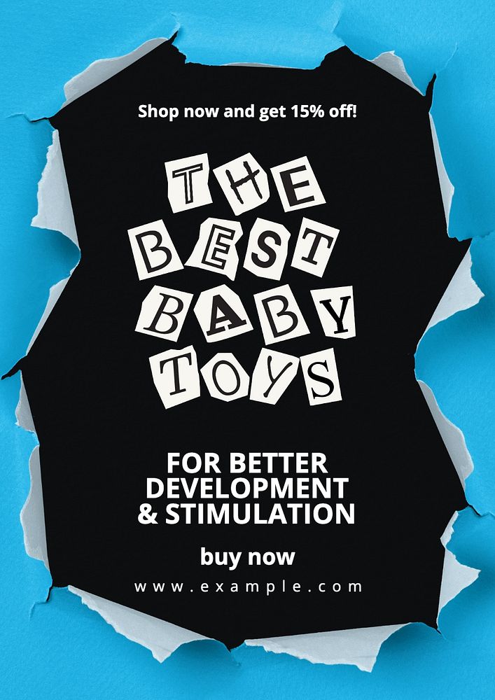 Baby toys poster template | Premium Editable Template - rawpixel