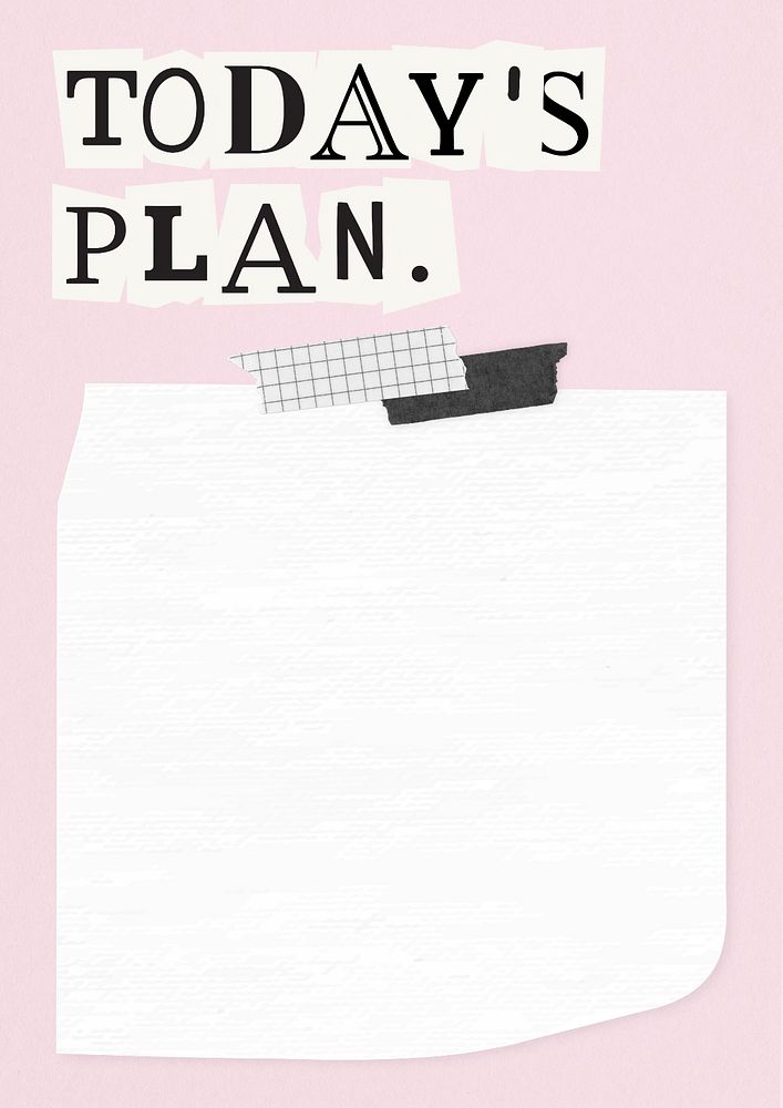 Today's plan poster template | Premium Editable Template - rawpixel