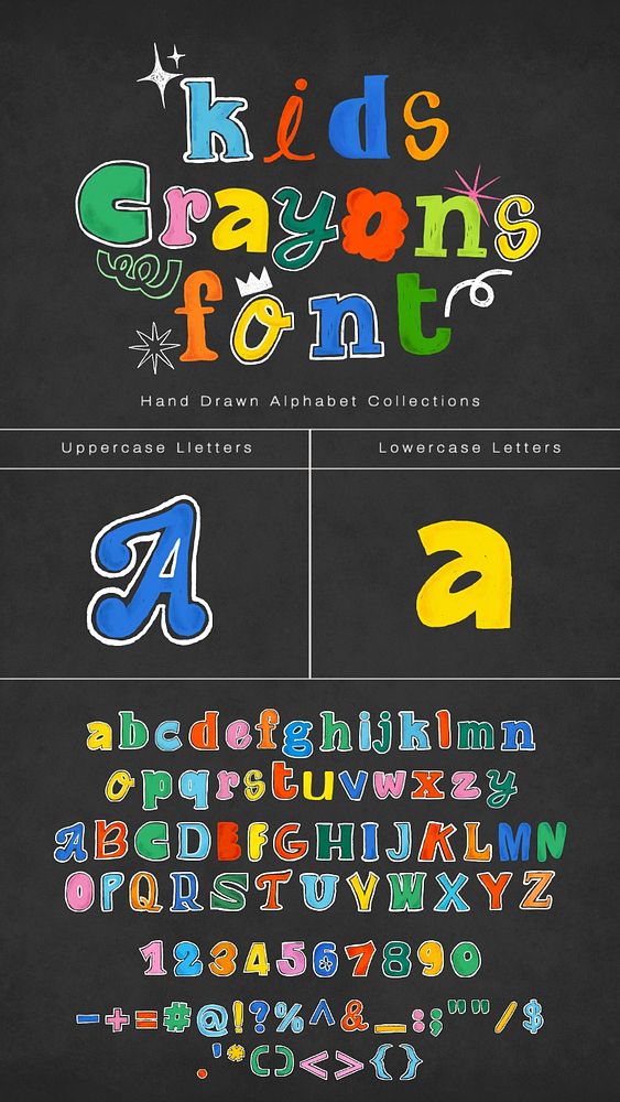Kids crayon hand drawn alphabet | Premium Editable Design - rawpixel