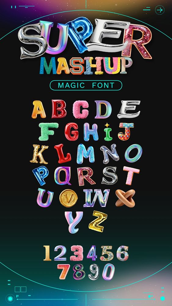 Super mashup magic font Pinterest | Premium Editable Design - rawpixel